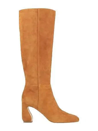SERGIO ROSSI Knee High Leather Boots - Beige