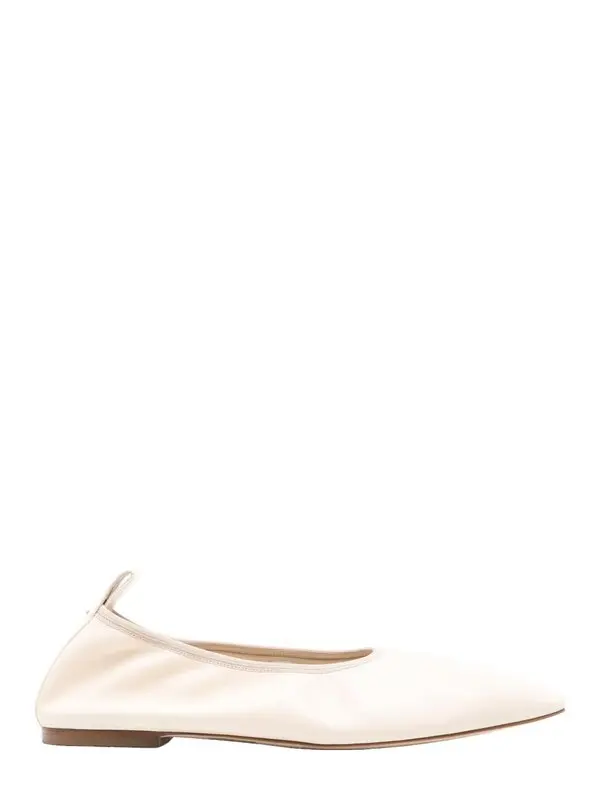 AeydĒ Leather Ballet Flats - White