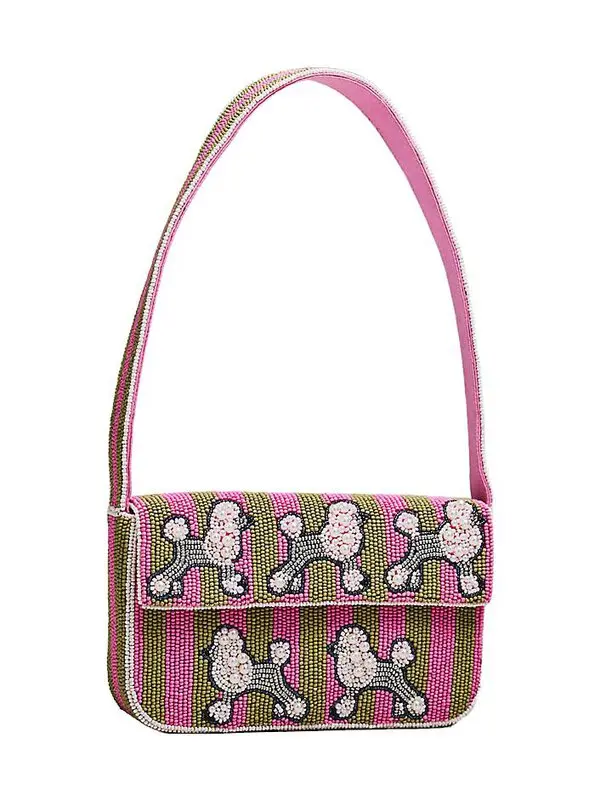 Anthropologie Fiona Beaded Animal Bag - Poodle