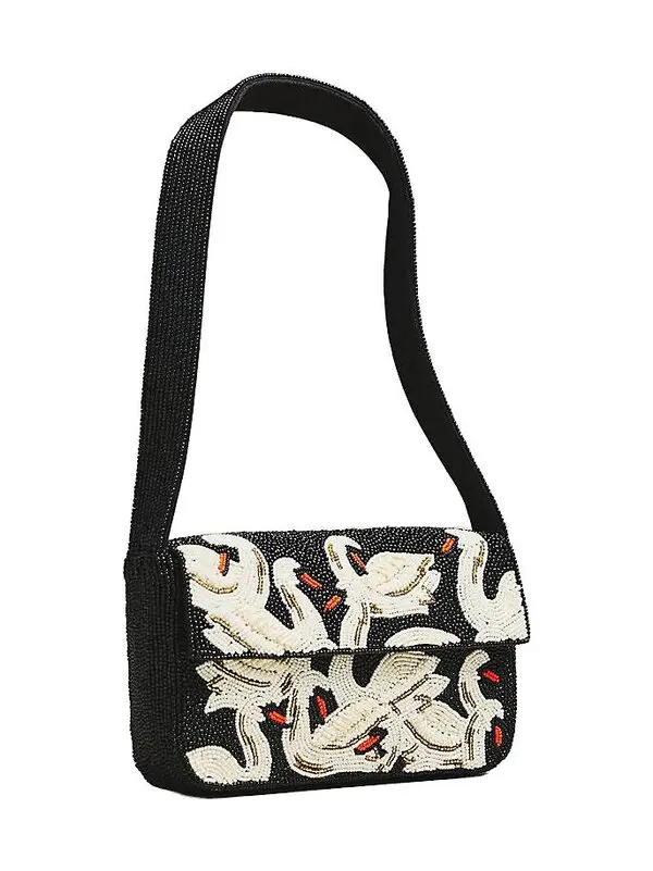 Anthropologie Fiona Beaded Animal Bag - Swan