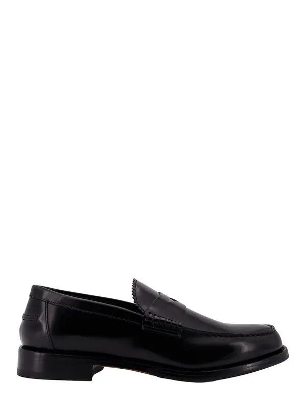 DOUCAL'S Penny Leather Loafers - Black