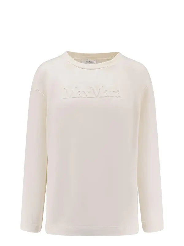 Max Mara Cotton And Silk Sweatshirt - White