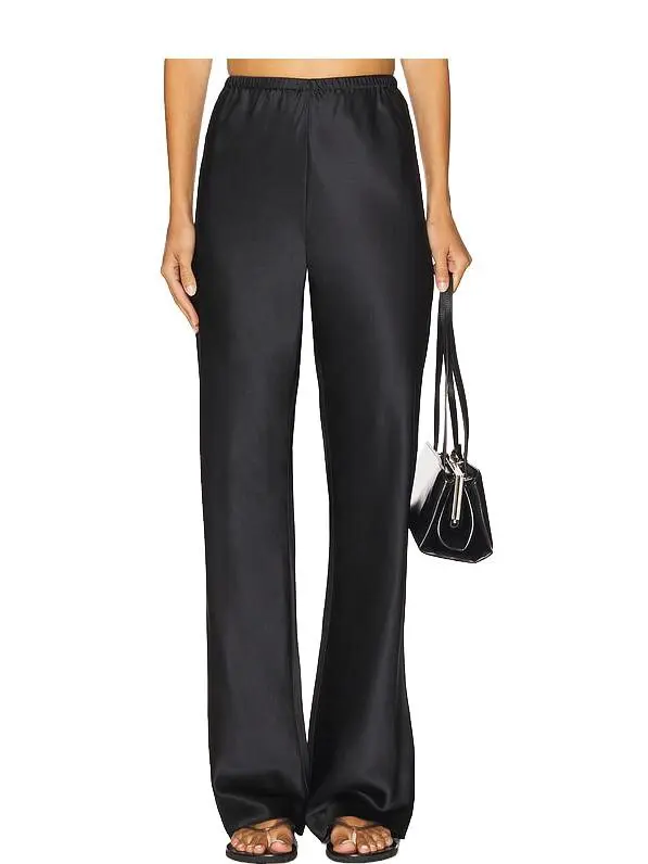 EAVES Loretta Silk Pants - Black