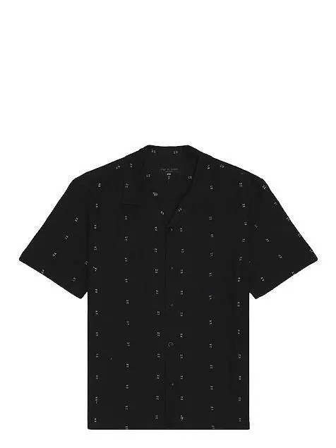 Rag & Bone Avery Embroiderd Linen Shirt - Black