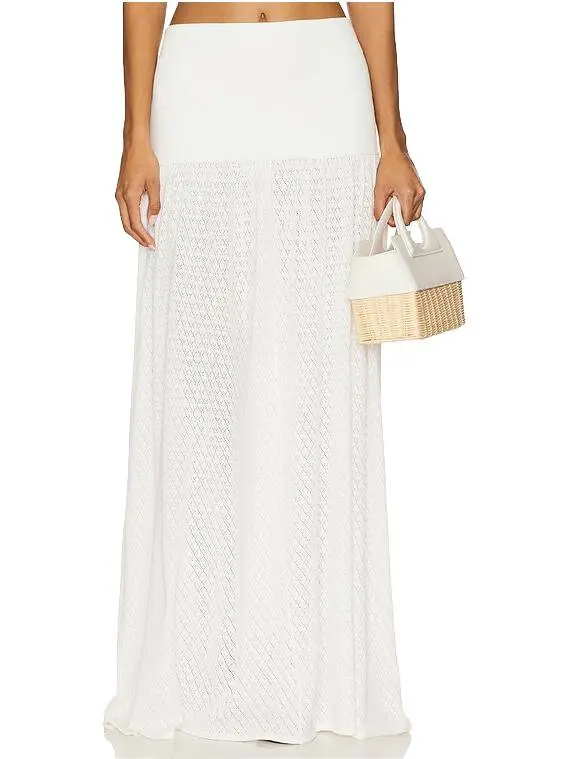 4TH & RECKLESS Avani Midi Skirt - White