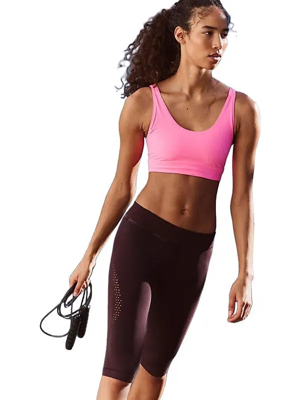 Free People Win Win Scoop Neck Sports Bra - Pink Lemonade