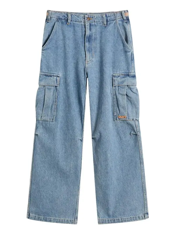 SUNDAYFRUITMARKET Sun Denim Cargo Pants - Blue