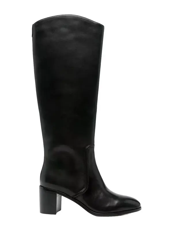 Ralph Lauren 60mm Leather Knee Boots - Black