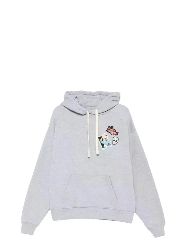 CHARLES JEFFREY Barbarian-patch Hoodie - Grey