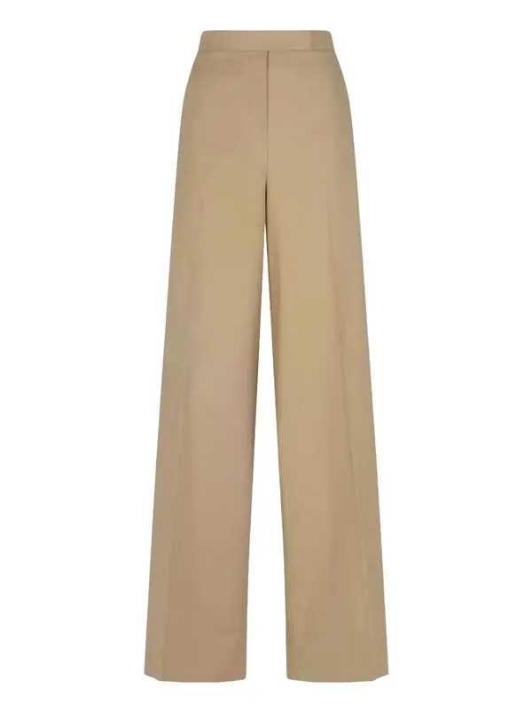 Max Mara Cotton High-waist Trousers - Neutrals