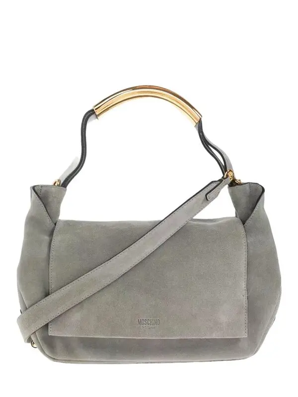 Moschino Handle Detail Cross Body Bag - Grey