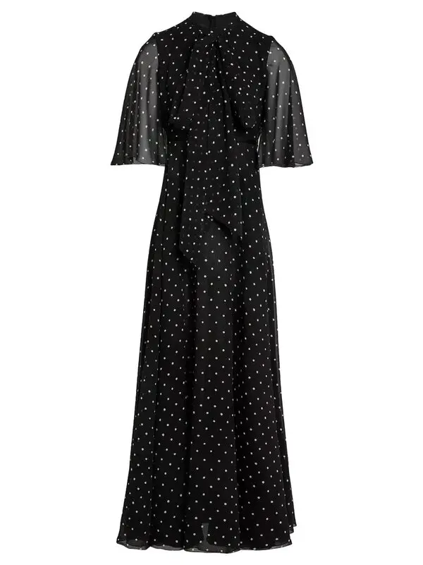 Giambattista Valli Polka-dot Maxi Dress - Black