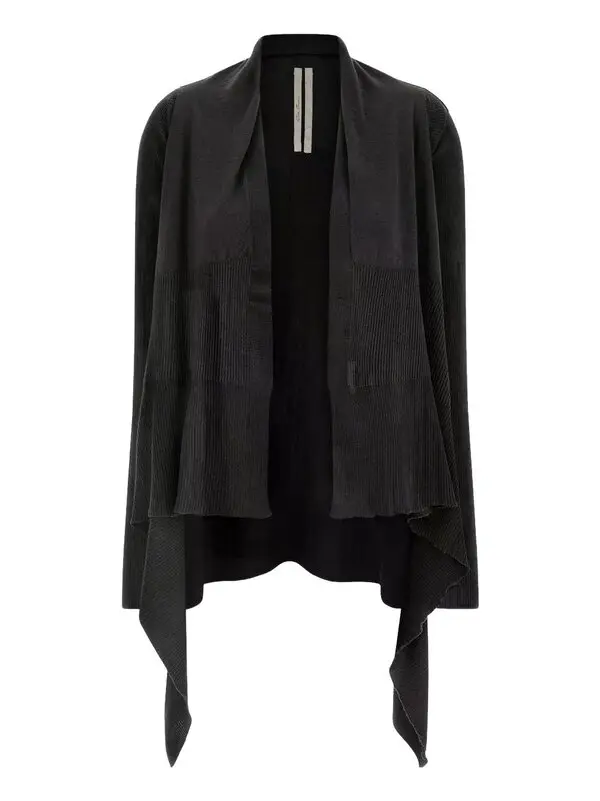 Rick Owens Ribbed Wool Cardigan - Black