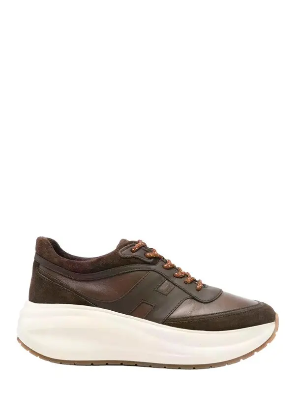 Hogan Leather Suede Sneakers - Brown