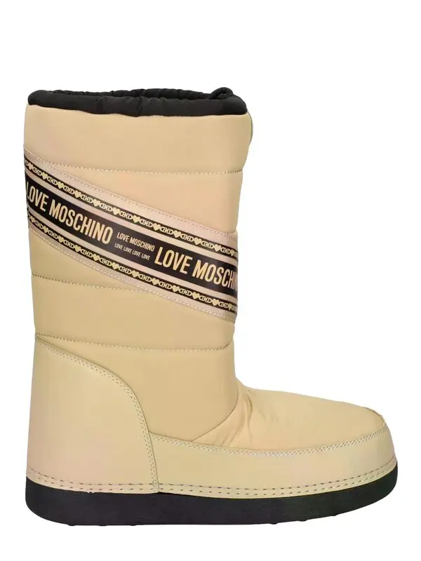 Moschino Logo-print Snow Boots - Neutrals