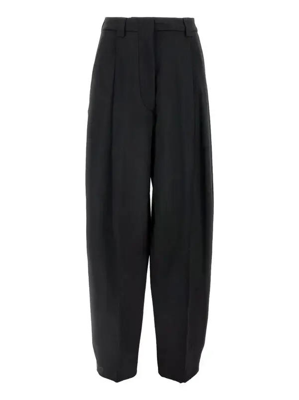 THELATEST Pleated Front-zip Trousers - Black