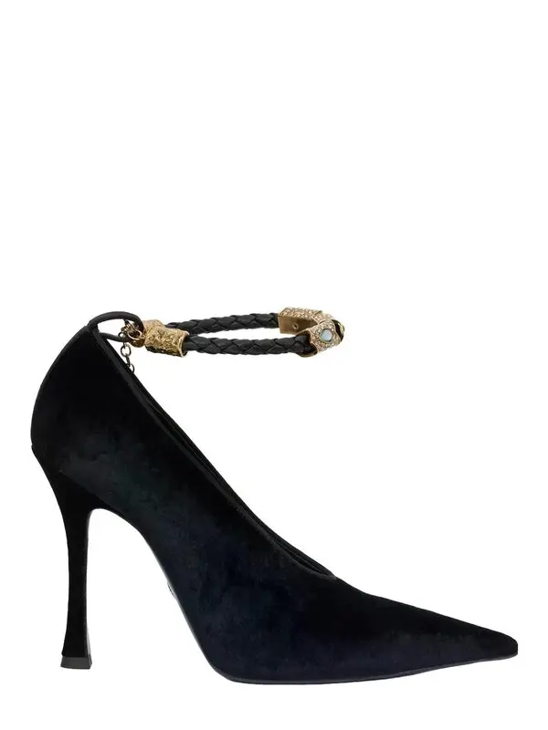 Roberto Cavalli Embellished Pointed-toe Pumps - Black