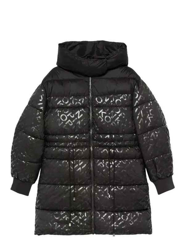 Pinko Logo-print Puffer Coat - Black