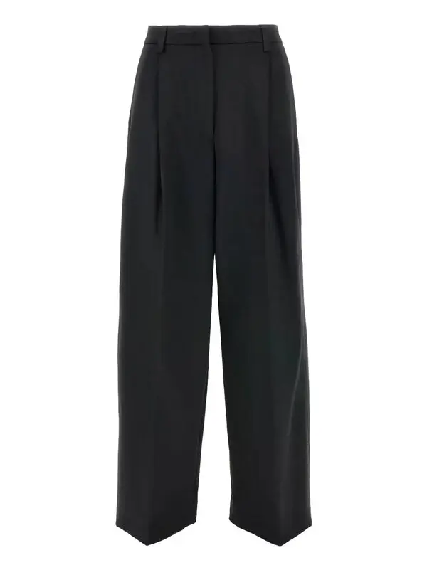 THELATEST Pleated High-waisted Trousers - Black