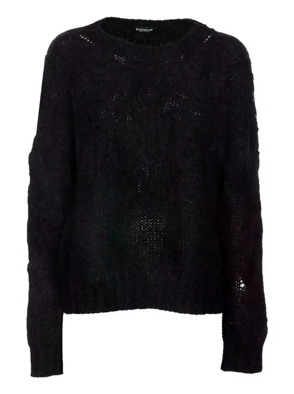 DONDUP Embroidered Crewneck Sweater - Black