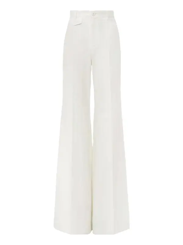 Chloé High-waisted Flared Trousers - White
