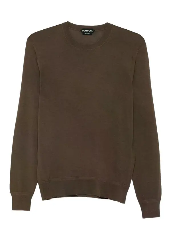 TOM FORD Wool Crew-neck Top - Green