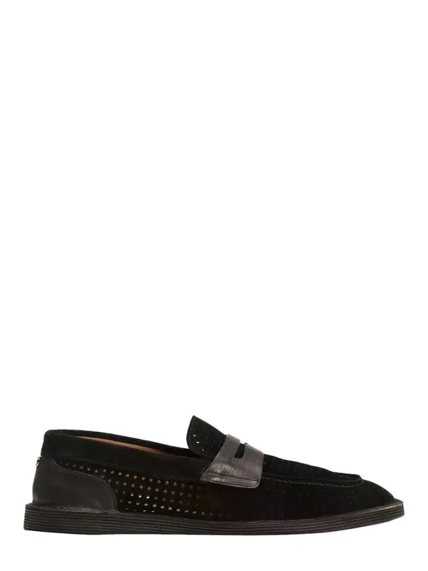 Dolce & Gabbana Perforated Loafers - Black