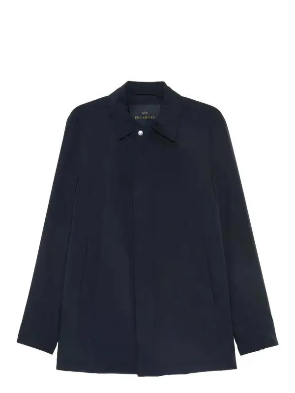 Paul & Shark Buttoned Welt-pocket Coat - Blue