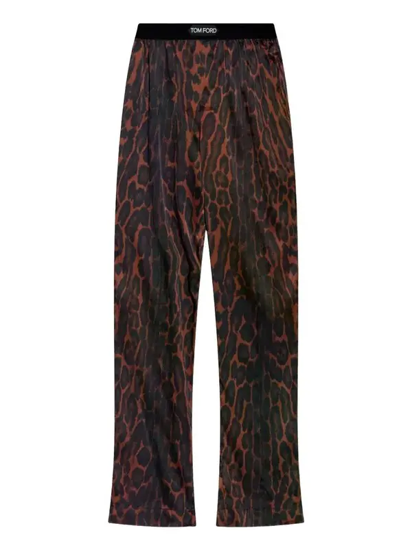 TOM FORD Leopard-print Sleep Pants - Brown