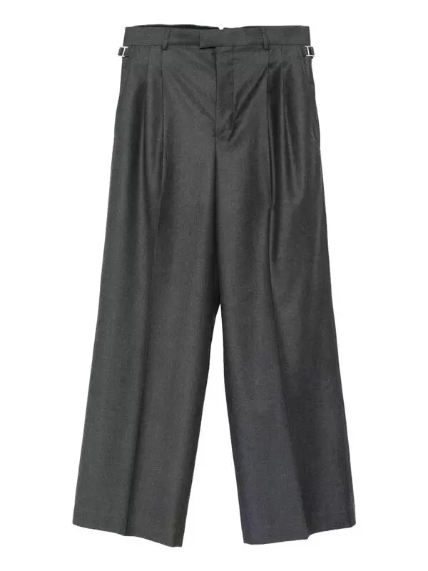 Ami Pleated Tab Trousers - Grey