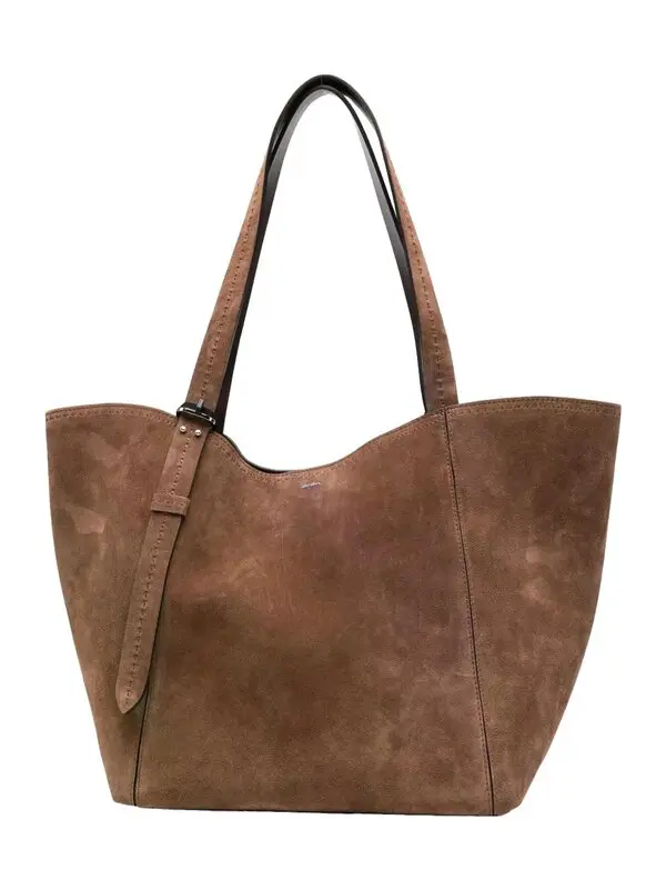 Max Mara Large Suede Tote Bag - Brown