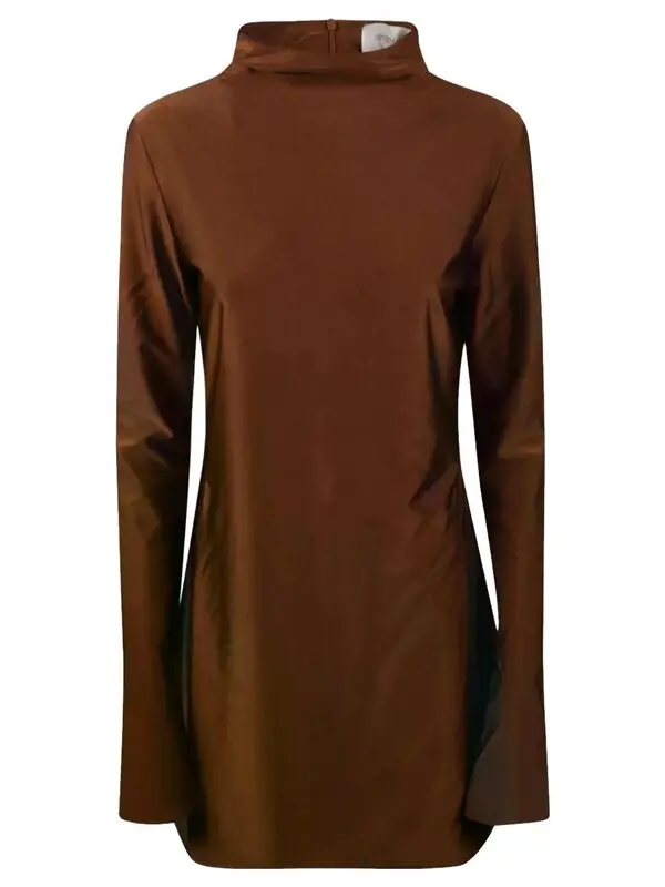 Sportmax Stiria Long-sleeve Dress - Brown