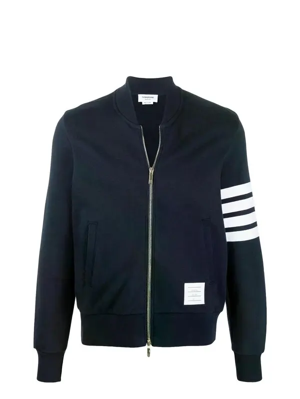 Thom Browne 4-bar Stripe Zip-up Sweatshirt - Blue