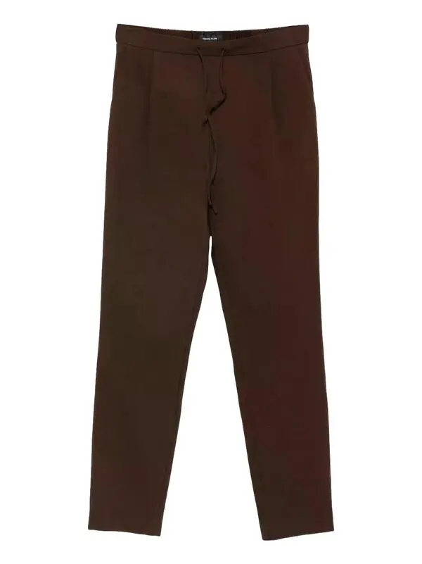 Fabiana Filippi Pleated Drawstring Straight Trousers - Brown
