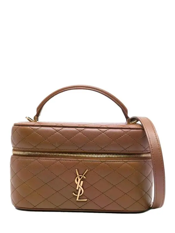 Saint Laurent Gaby Quilted Mini Tote Bag - Brown