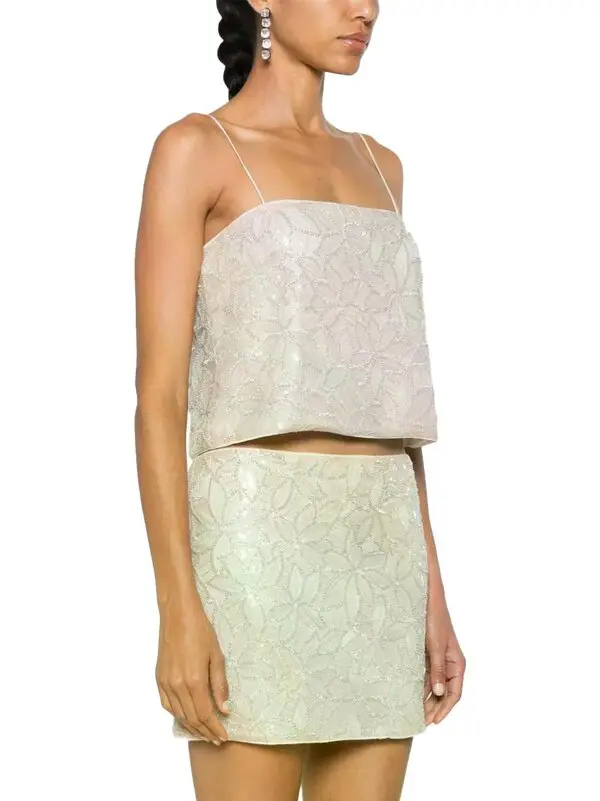 ROTATE BY BIRGER CHRISTENSEN Sequin-embellished Blouse - Neutrals