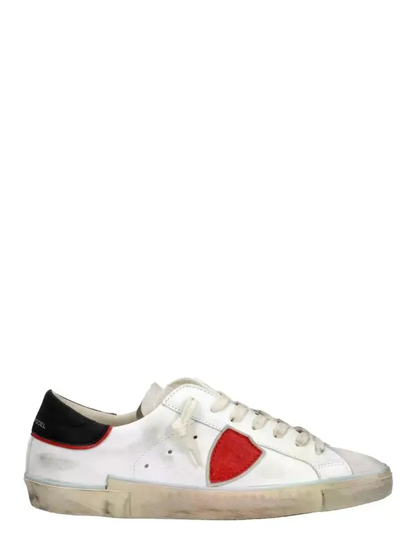 Philippe Model Prsx Color-blocked Low-top Sneakers - White