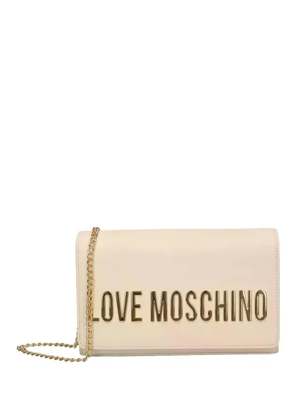 Moschino Logo-plaque Crossbody Bag - Neutrals