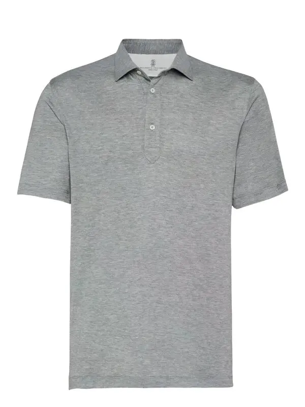 Brunello Cucinelli Short-sleeve Polo Shirt - Grey