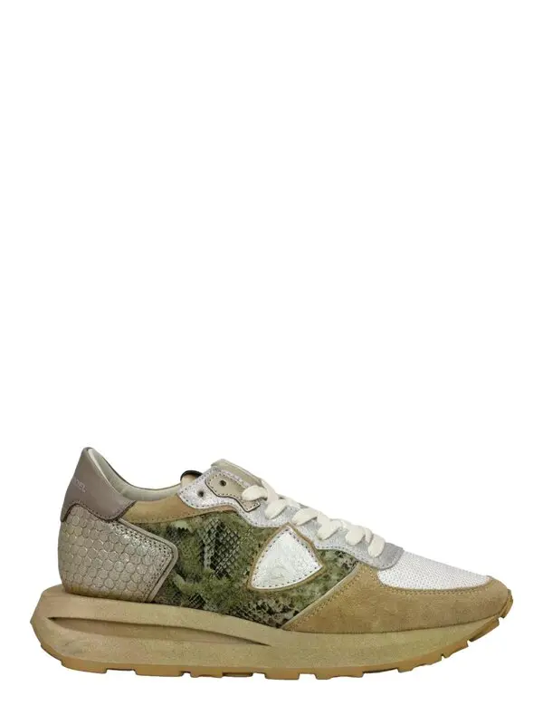 Philippe Model Snakeskin Detail Sneakers - Green