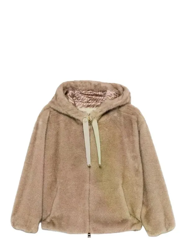 Herno Hooded Zip-up Jacket - Brown