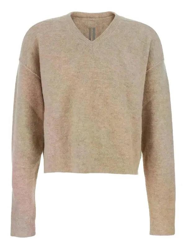 Rick Owens V-neck Long Sleeve Sweater - Neutrals