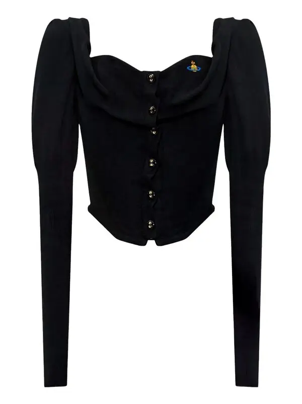 VIVIENNE WESTWOOD Bea Puff-sleeve Corset Top - Black
