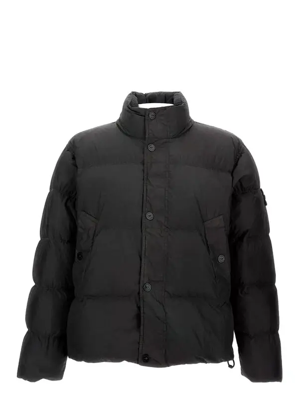 Stone Island High-neck Padded Coat - Black