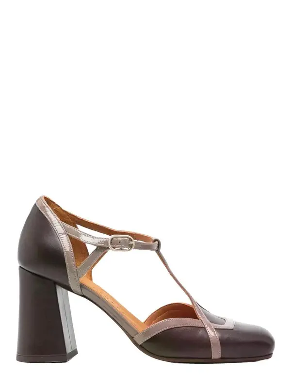 Chie Mihara 80mm Odessy T-strap Pumps - Brown