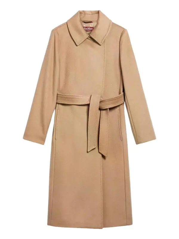 Max Mara Belted Wool Coat - Brown