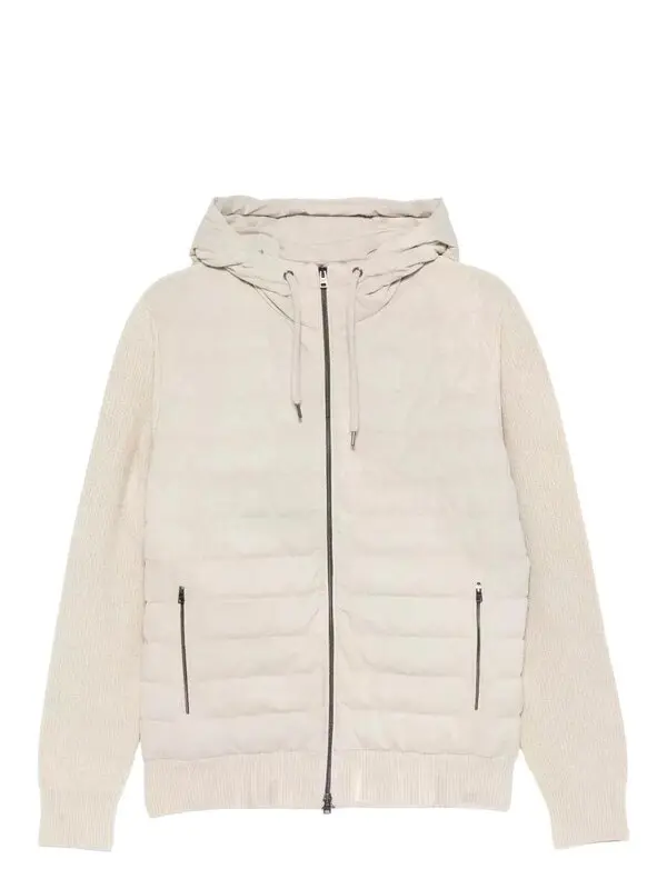 Herno Quilted Hooded Jacket - Neutrals