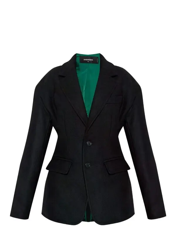 Dsquared2 Two-button Wool-blend Jacket - Black