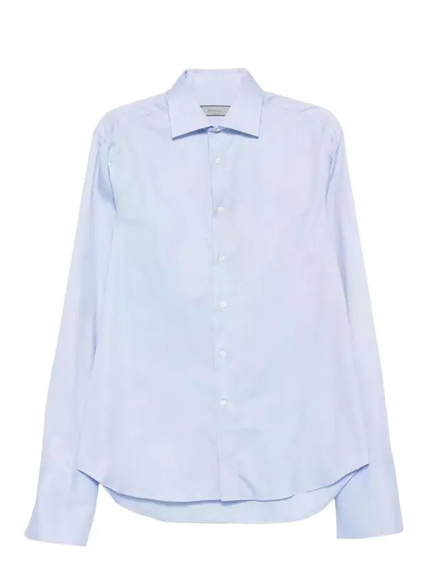 Canali Long-sleeve Cotton Shirt - Blue