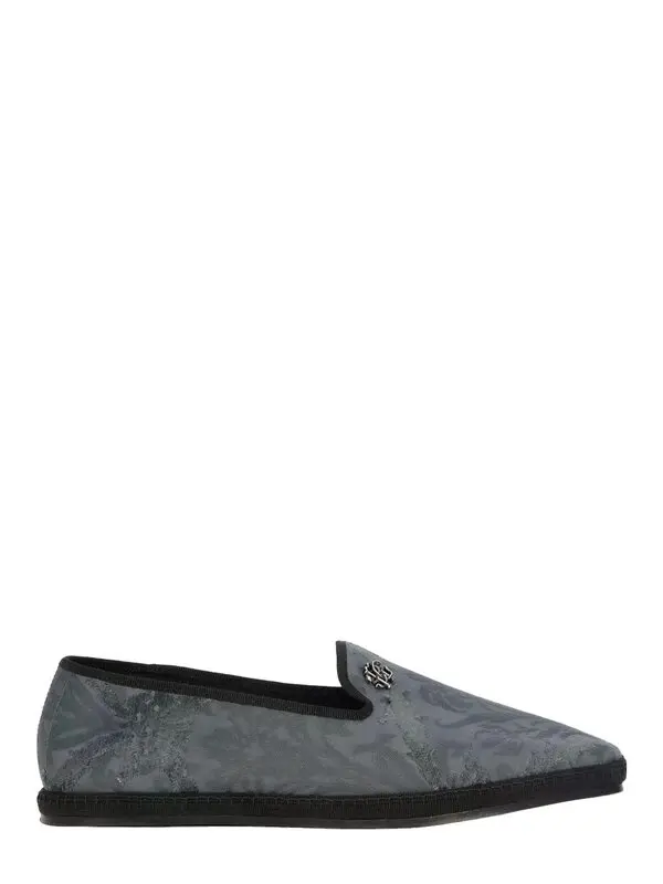 Roberto Cavalli Embossed Logo Loafers - Grey